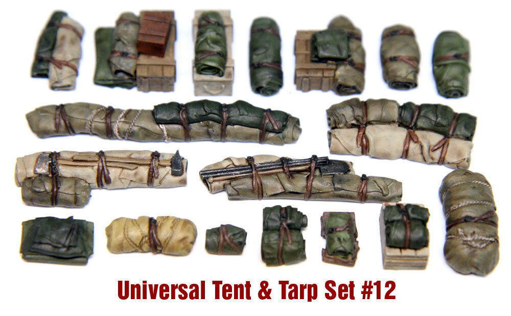 1/35 Scale Resin kit Tents & Tarps Set #12 resin vehicle stowage set ...