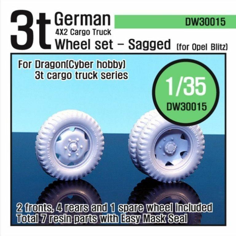 WW2 German 3t Cargo truck Wheel set (for Dragon 1/35) | Fields of Glory ...