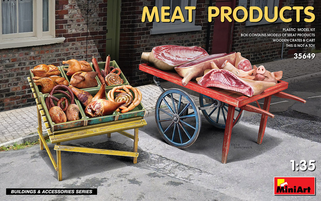 Miniart 1/35 scale MEAT PRODUCTS and market stands | Fields of Glory Models