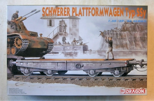 Dragon 1/35 scale WW2 GERMANSCHNERER PLATFORM WAGEN TYPSSY railway car ...