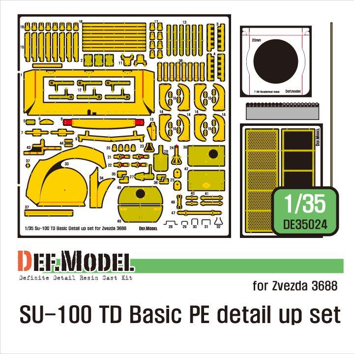DEF models 1/35 scale SU-100 TD Basic PE detail up set (for Zvezda New ...