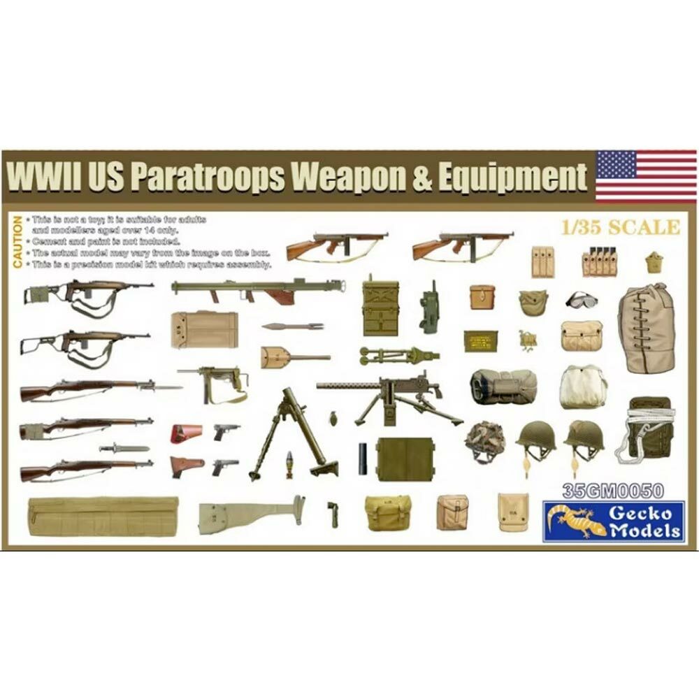 Gecko Models 0050 WWII US Paratroops Weapon & Equipment 1:35 Plastic M ...