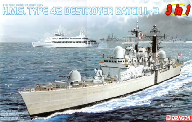 Dragon 1/700 HMS TYPE 42 DESTROYER BATCH1 | Fields of Glory Models