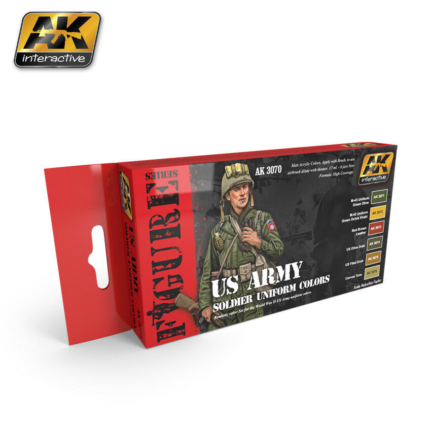 AK ACRYLIC PAINT SET US ARMY SOLDIER UNIFORM COLORS WWII | Fields of ...