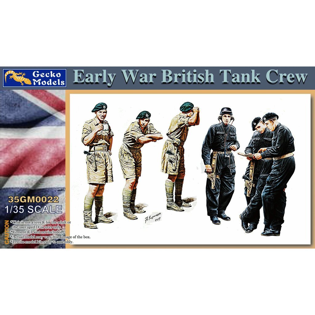 WW2 Early War British Tank Crew 1/35 scale GECKO model kit | Fields of ...